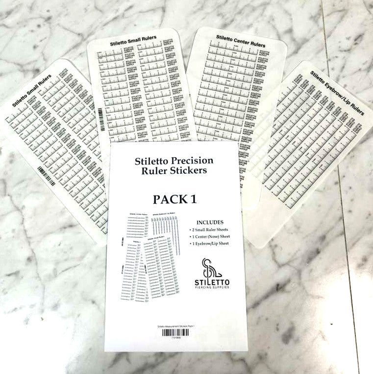 Stiletto Precision Sticker Ruler Pack – Stiletto Piercing Supply